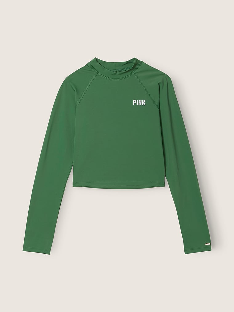 Buy Long-Sleeve Cropped Rashguard, - Order undefined online - PINK US