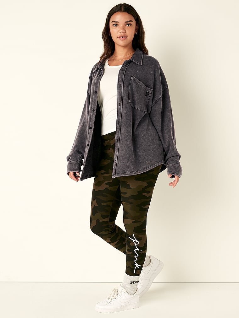 Buy Fleece Shacket, - Order undefined online - PINK US