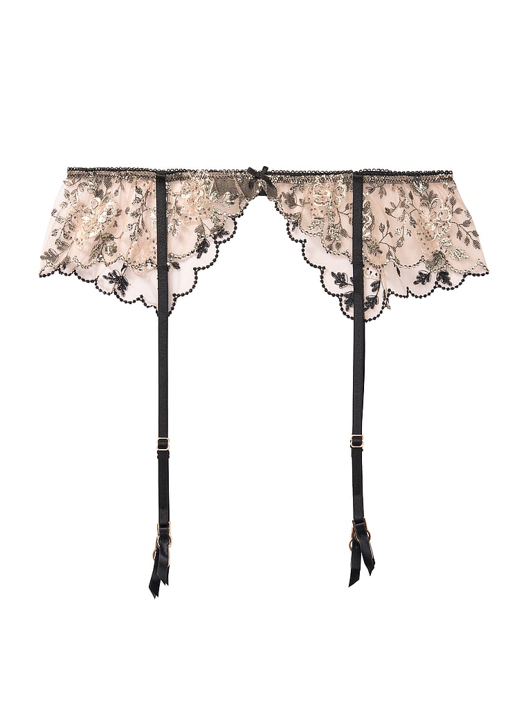 Buy Floral Embroidered Garter Belt, - Order undefined online - Victoria ...