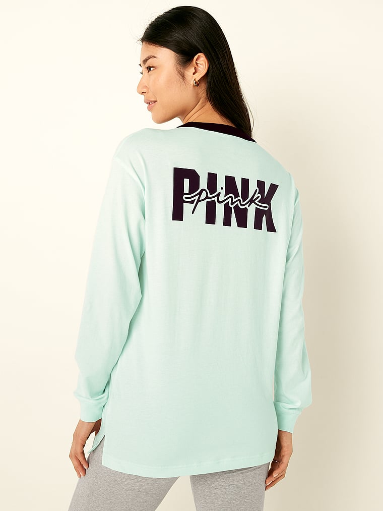 Buy Cotton Long Sleeve Campus Ringer T-Shirt, undefined - Order ...