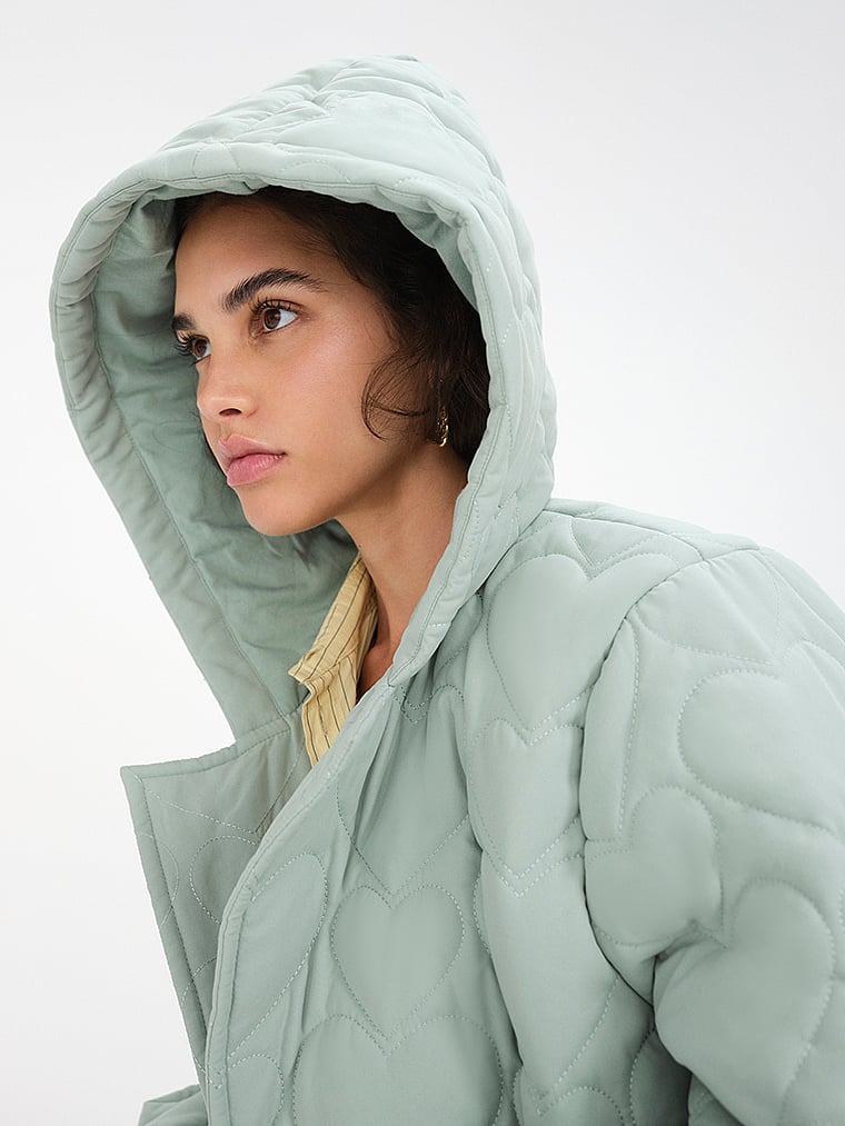 Buy Long Heart Puffer Coat, - Order undefined online - Victoria's Secret US