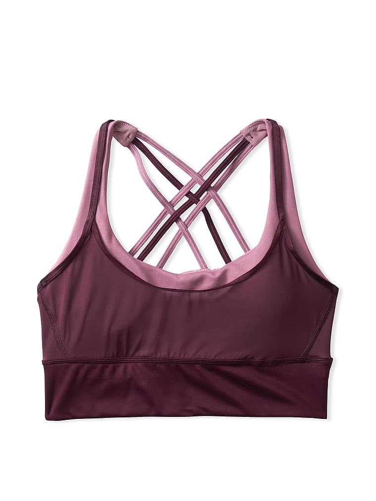 Buy Strappy Back Colorblock Longline Sport Bra, undefined - Order ...
