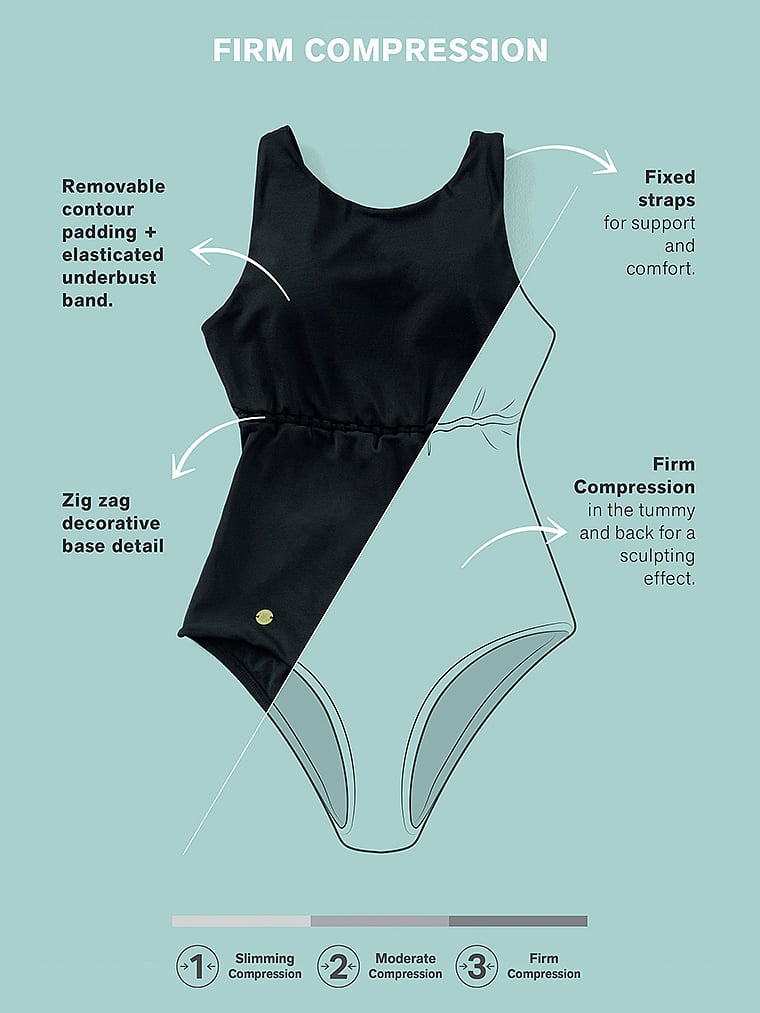 Buy Compression High-Neck One-Piece Swimsuit, - Order undefined online ...