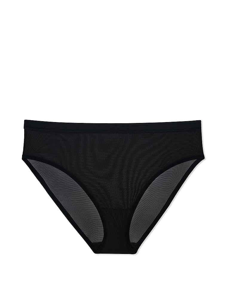 Buy Sheer Mesh High Leg Brief Panty, Black - Order Panties online ...