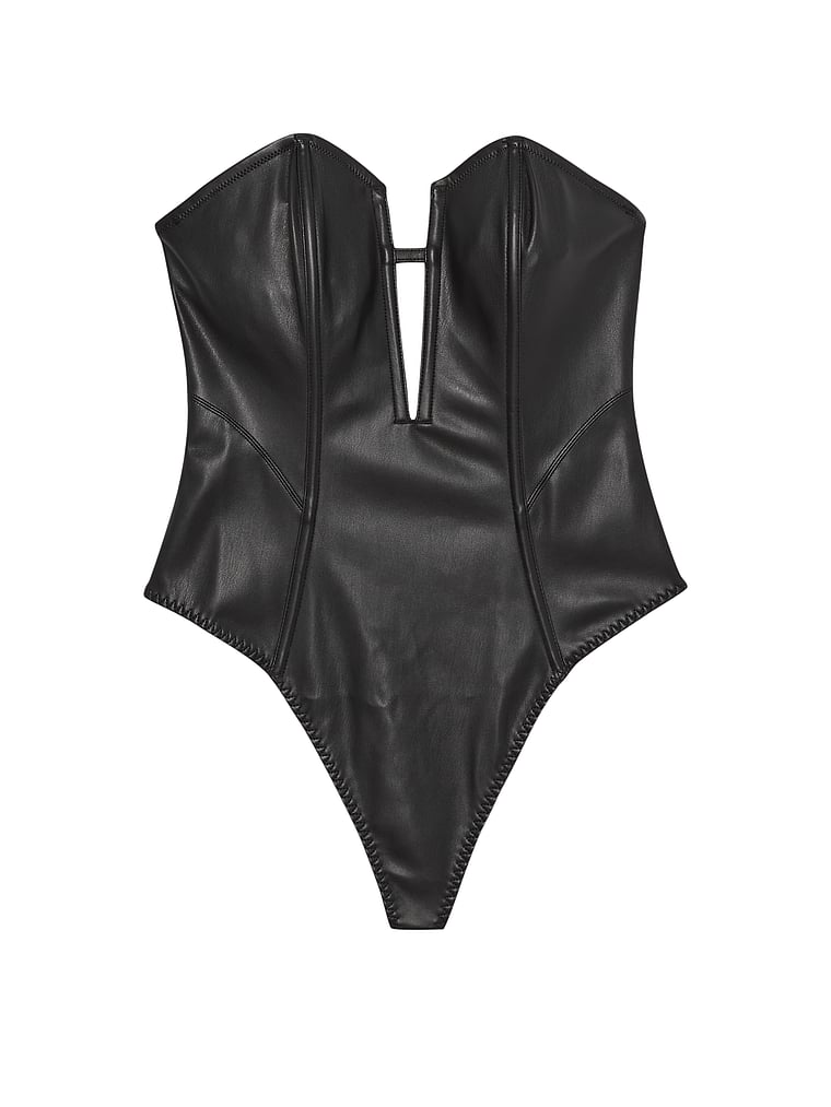 Buy Strapless Leather Fishnet Teddy, - Order undefined online ...