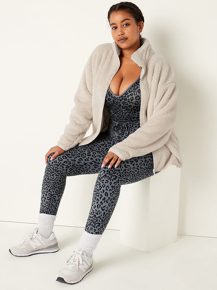 Buy Teddy Full-Zip Jacket, - Order undefined online - PINK US