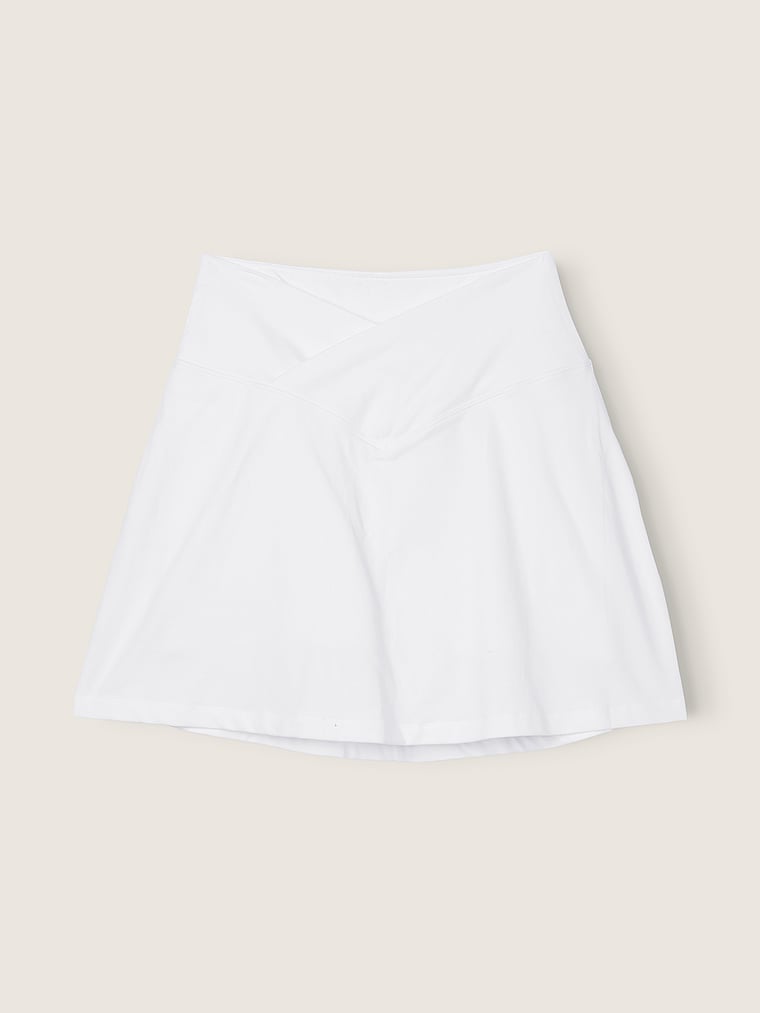 Buy Cotton V Crossover Skort, Optic White - Order Bottoms online - PINK US