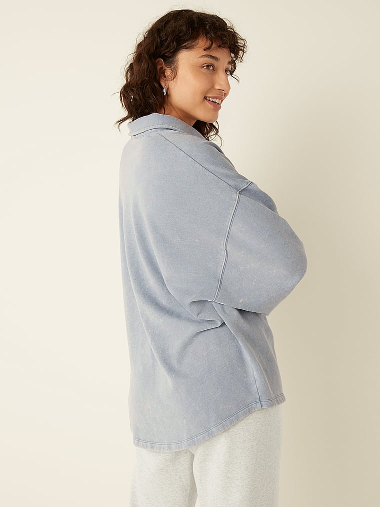 Buy Fleece Shacket, - Order undefined online - PINK US