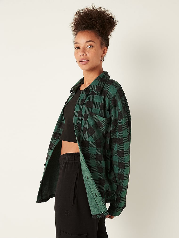 Buy Fleece Shacket, - Order undefined online - PINK US