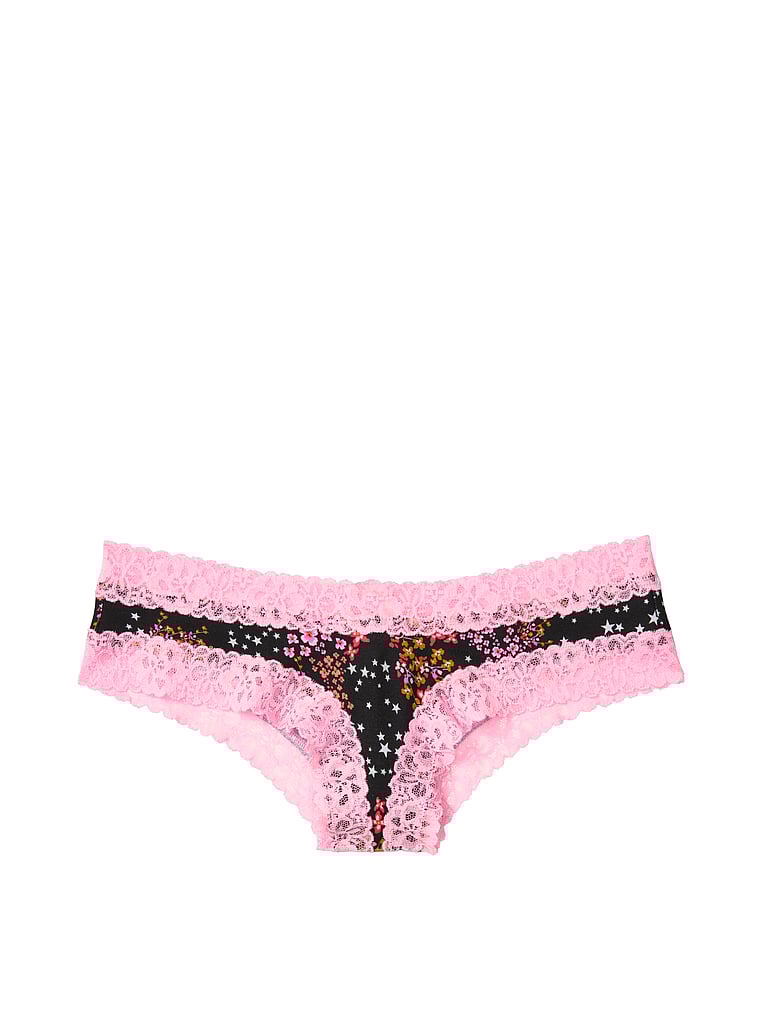 VictoriasSecret Stretch Cotton Lace-waist Cheeky Panty - 11150609-4GPN