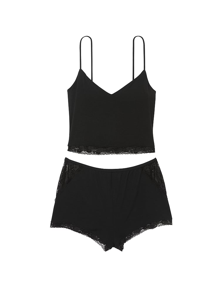 Buy Modal Cropped Cami Set, Black - Order Cami Sets online - Victoria's ...