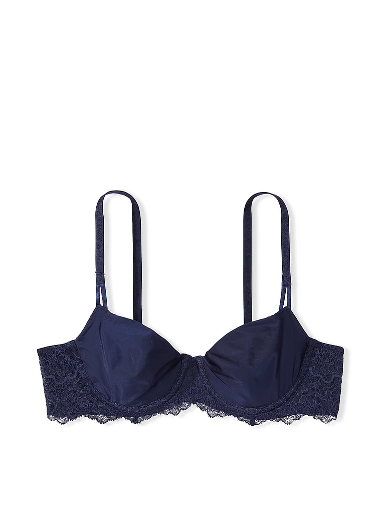 Buy Wicked Unlined Smooth & Lace Balconette Bra, Ensign - Order Bras ...
