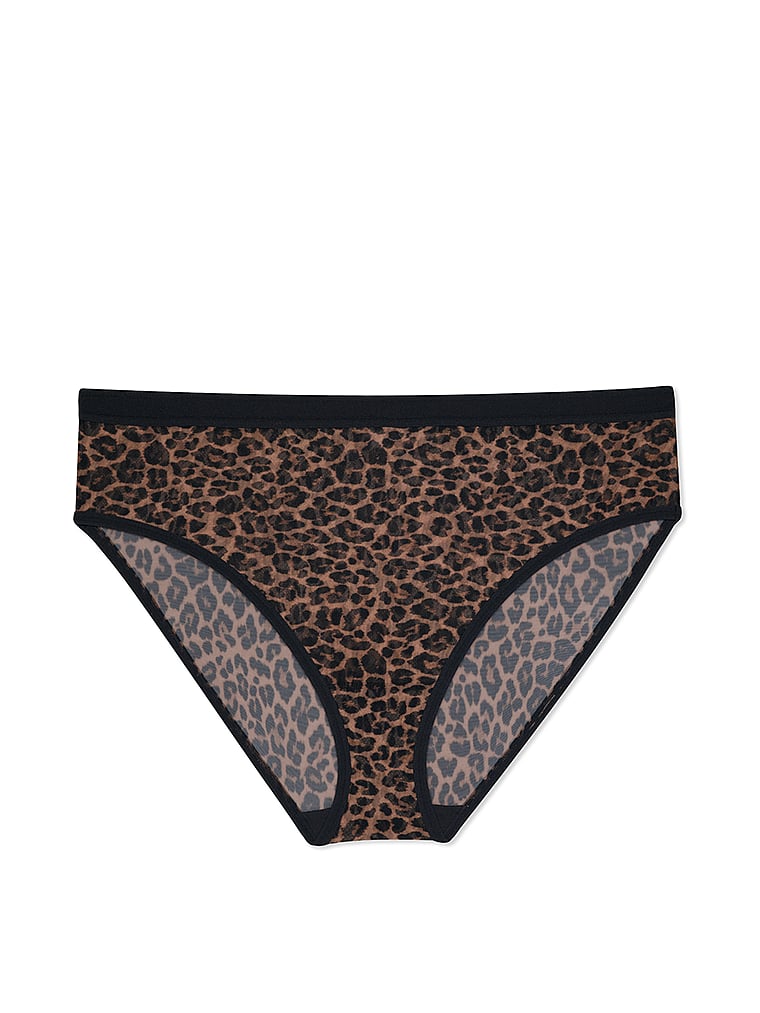 Buy Sheer Mesh High-Leg Brief Panty, Designer Leopard - Order Panties ...