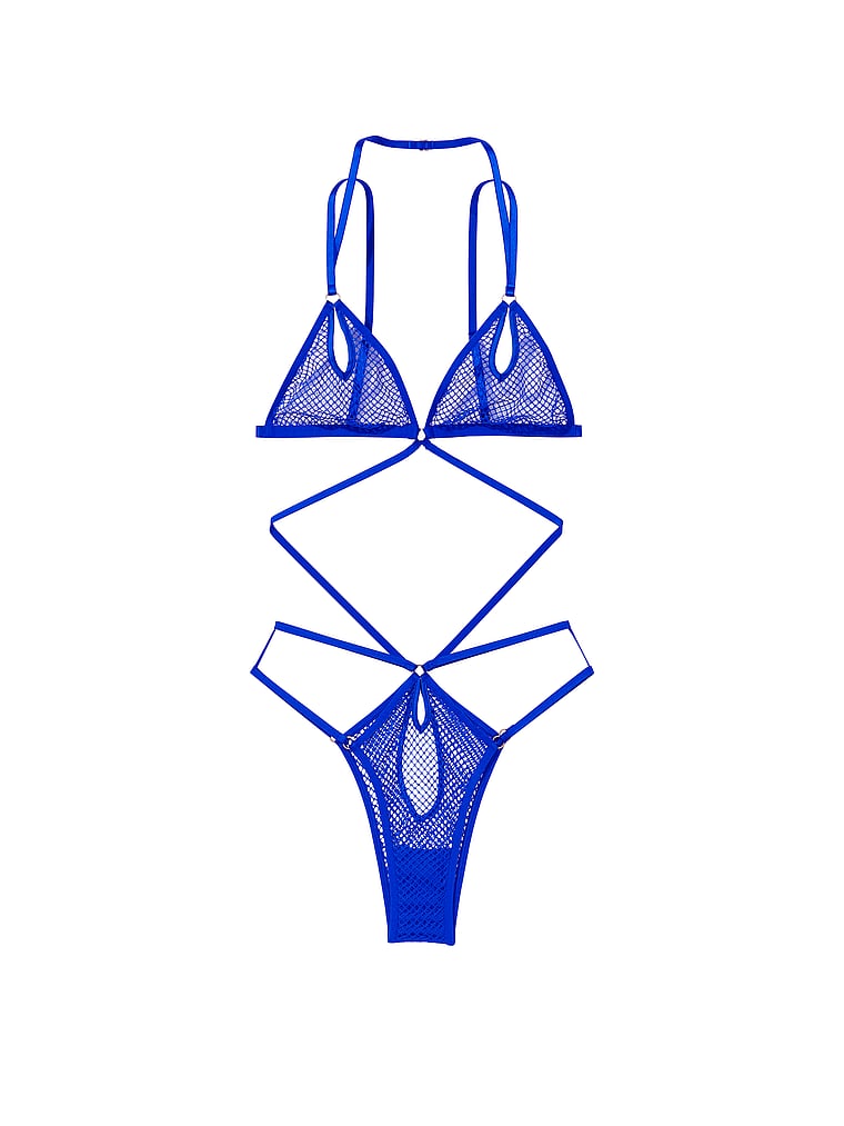 Buy Fishnet Mesh Unlined Strappy Teddy, - Order undefined online ...
