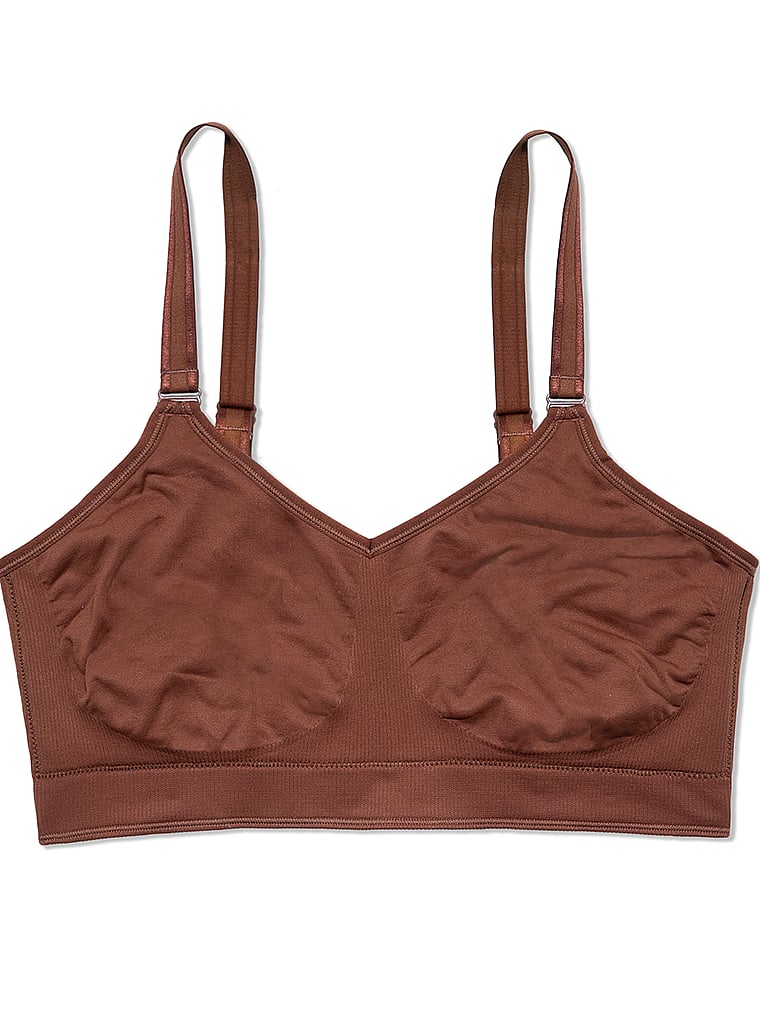 Buy Smooth Seamless Comfort Wireless Bra, Chocolate - Order Bralettes ...