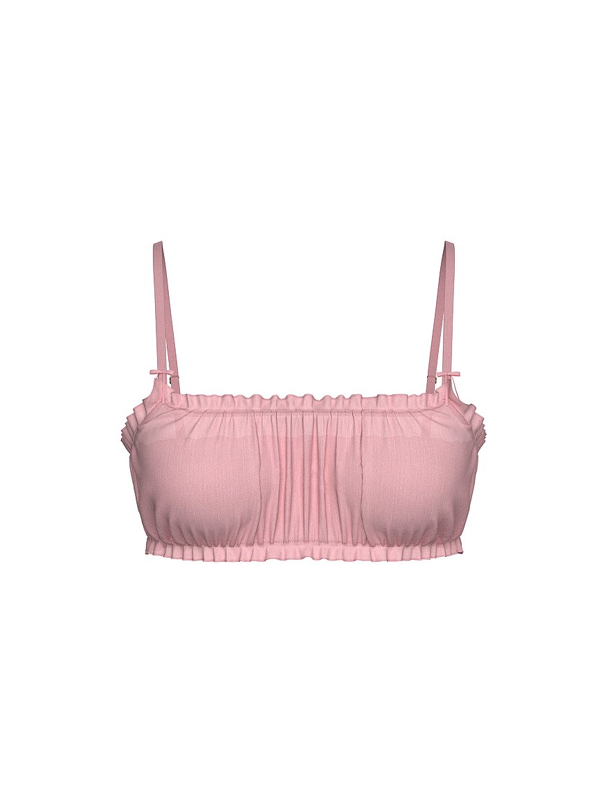 Buy Hearts & Roses Embroidery Bra Top, Pink Hearts & Roses - Order Bras ...